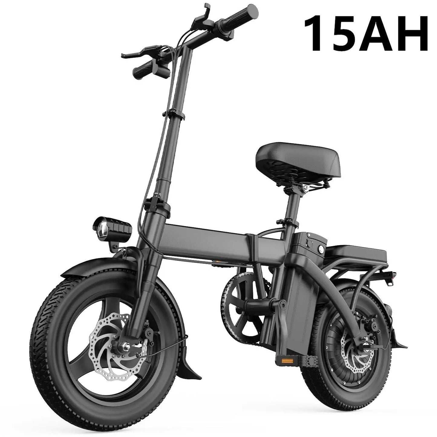 14 Inch Tyre Folding Mini Electric Motorcycles Bike 500W Motor 19 MPH ...